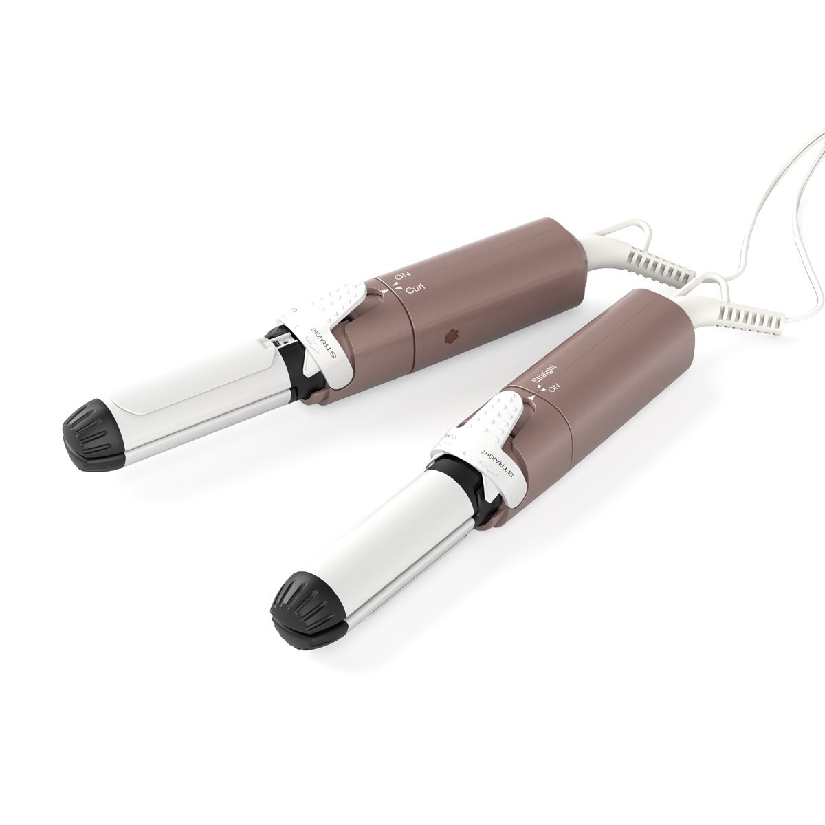 VAV Mini Travel 2 in 1 Hair Iron, Hair Straightener& Curler 2 Way 1 Inch Flat Iron, Portable Dual Voltage Hair Styling Tools