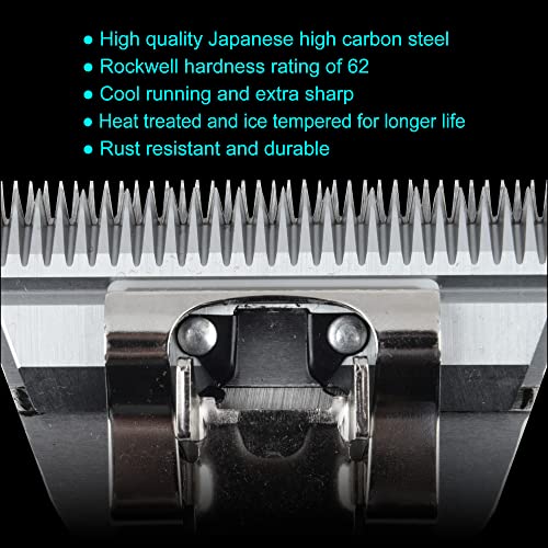 FURZONE Detachable Blade - Size 5FW Wide Blade 1/4", Made of Extra Durable Japanese Steel, Compatible with Most Andis, Oster, Wahl A5 Clippers