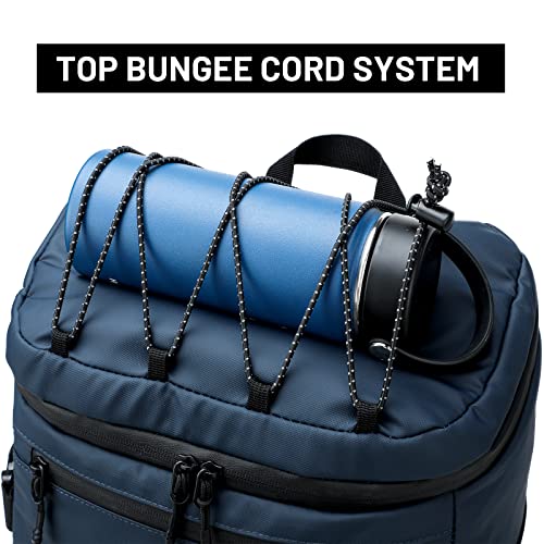 MIER Insulated Cooler Backpack Leakproof 2 Compartment Back Pack Cooler Bag Large Waterproof Lunch Backpack with Coolers for Men Women to Work Beach Picnics Camping Hiking, Double Deck (25 L, Navy)