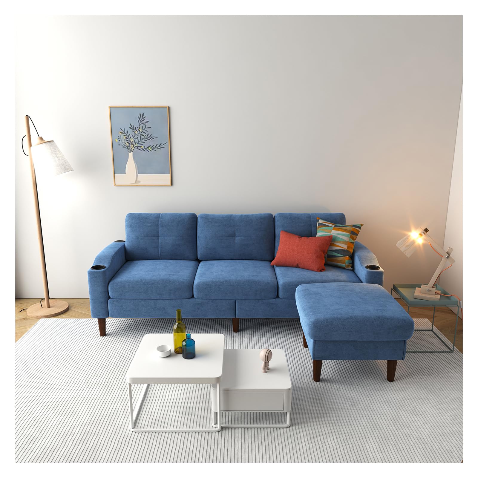 Uneeruiqy W2012126501 Sofas, Navy Blue