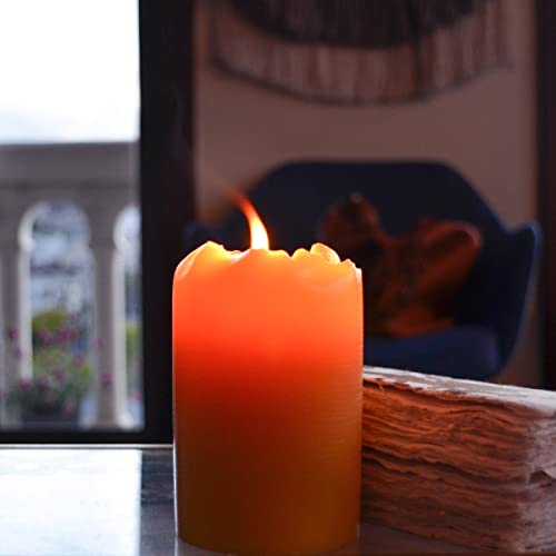Bluecorn Botanica Beeswax Pillar Candle Scented with Lemongrass, Cassia & Rosemary Essential Oils - 2" x 3"