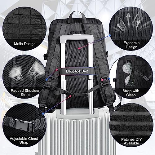 BERTASCHE Lunch Backpack, Laptop Backpack 15.6 inch Work Backpack w/Insulated Cooler Lunch Box for Men Women, Casual Daypack for Work Commuter Picnic College