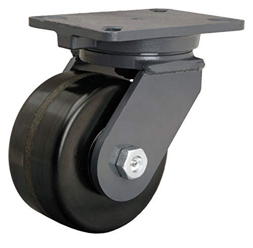 6" Medium-Duty Swivel Plate Caster, 2000 lb. Load Rating (5VH07)