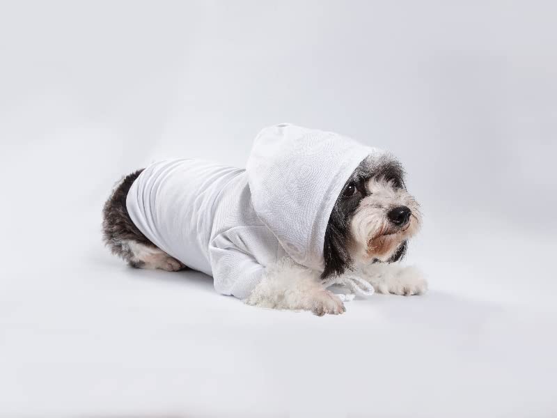 Craft Express Sublimation Blank White Pet Hoodie - Medium, Large, and Extra Large Size Hoodies for Pets Ready to be Personalized - Set of 2 (XX-Large)