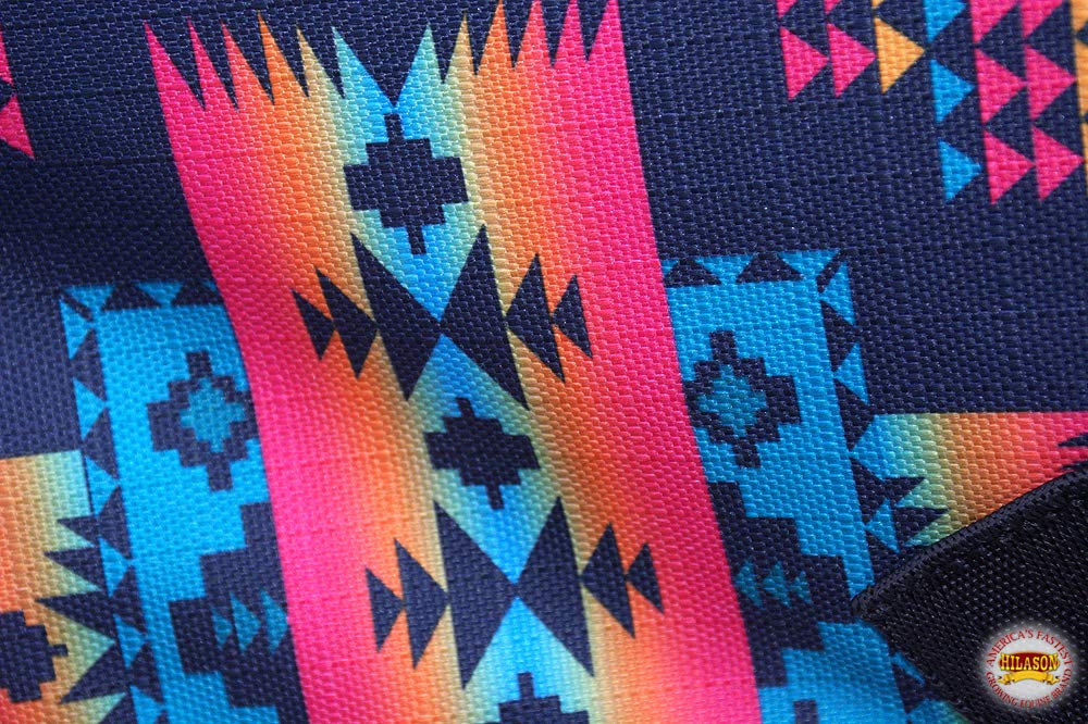 Black Aztec 84 in HILASON 600D Winter Waterproof Poly Horse Blanket Belly Wrap | Horse Blanket | Horse
