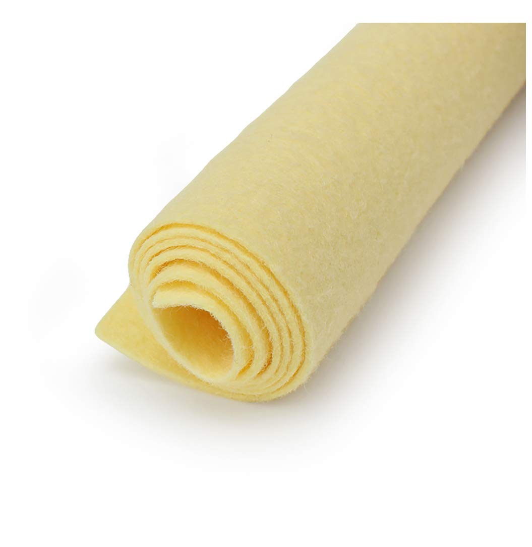 Buttercup Pastel Yellow - Wool Felt Oversized Sheet - 20% Wool Blend - 1 12x18 inch Sheet