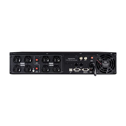 CyberPower OR1500LCDRT2U Smart App LCD UPS System, 1500VA/900W, 8 Outlets, AVR, 2U Rack/Tower