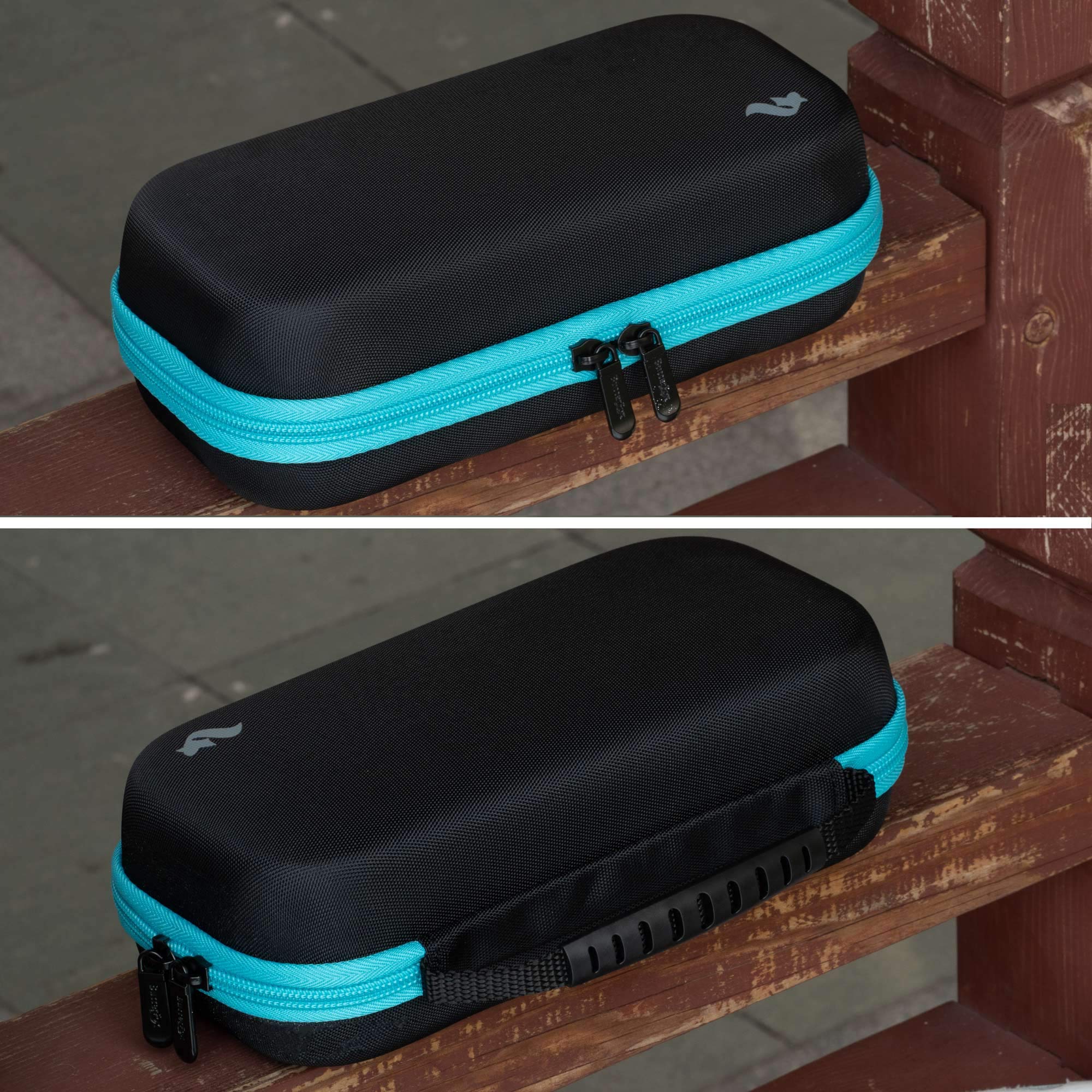 ButterFox Extra Large Carrying Case for Nintendo Switch Lite, Fits Charger, Compatible with JETech Protective Case and Most Grips, Game and Accessories Storage (Turquoise Blue/Black)
