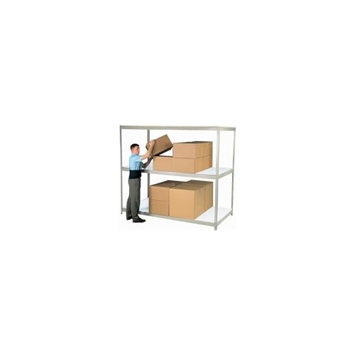 Global Industrial Wide Span Rack 72x36x96, 3 Shelves Deck 900 Lb. Cap Per Level, Gray