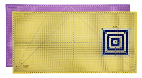 Martelli 30" x 60" Small Self-Healing Color-Contrasting Cutting Mat for Sewing, Quilting & Crafting