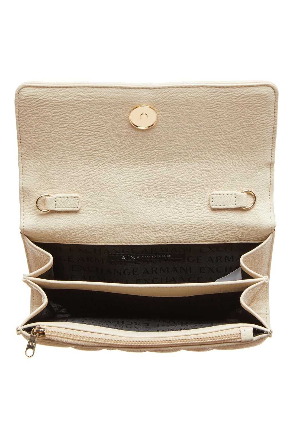 A|X ARMANI EXCHANGE Women's Margareth Wallet On Chain, Dusty Ground, Small