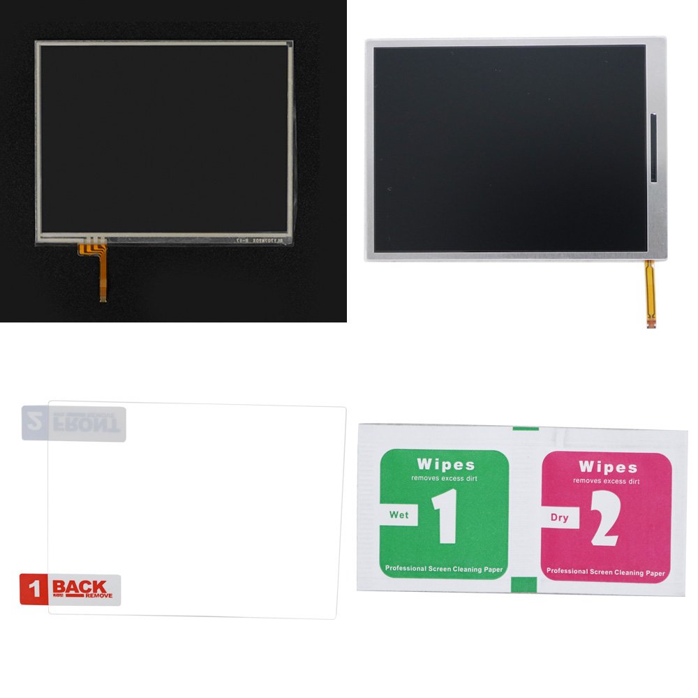 Button Screen and Digitizer for New 2DS XL, YTTL Replacement Parts Accessories Lower Screen LCD Display and Touch Screen for New Nintendo 2DS XL/ LL System Games Console