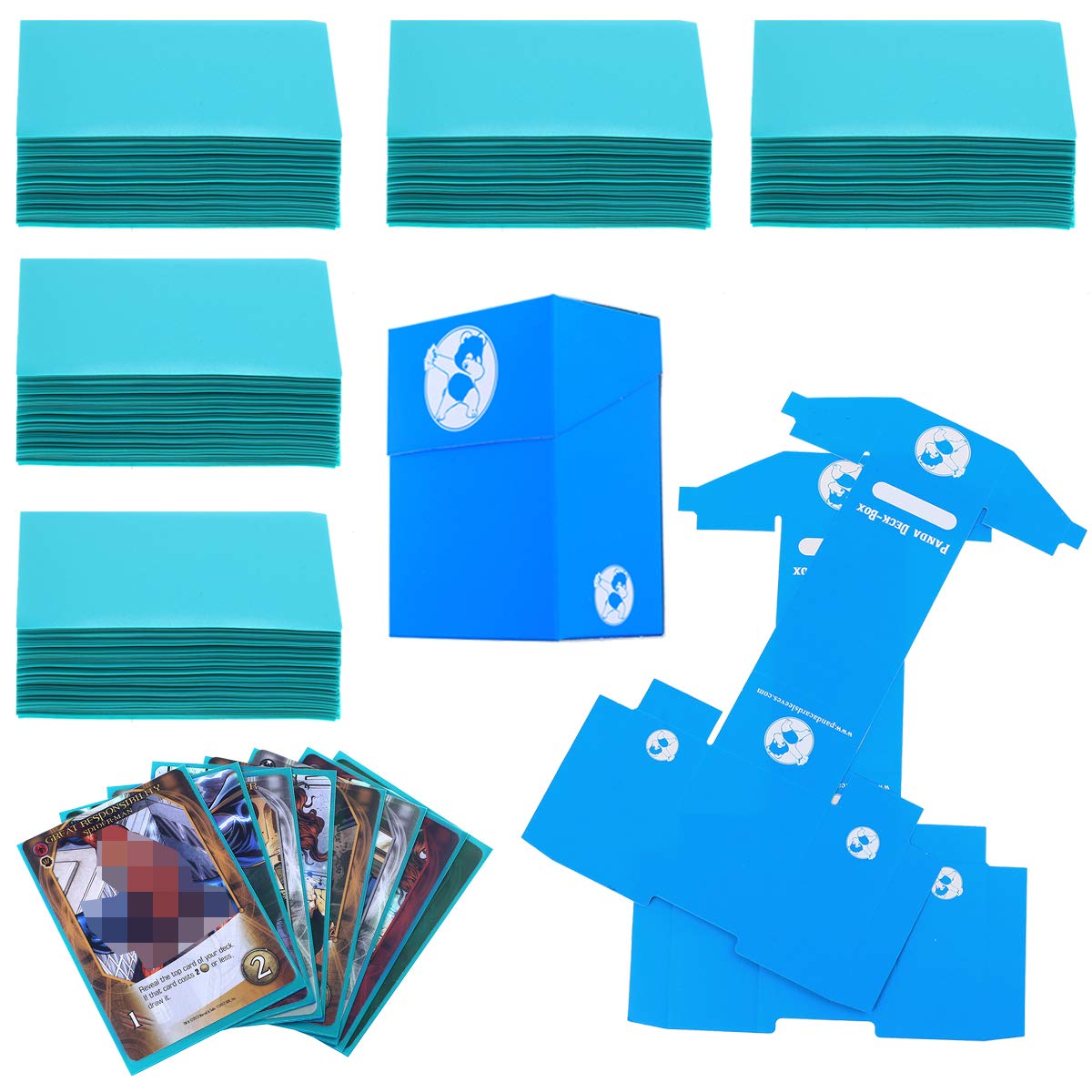 DeELF 500 ct TCG MTG Card Sleeves Matte (Turquoise Matte)