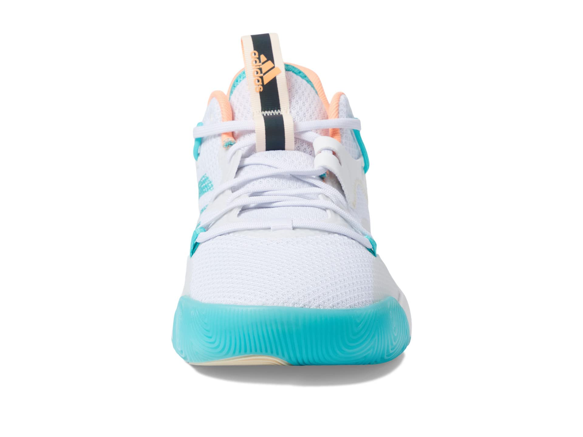 adidas Unisex Harden Stepback 3 Basketball Shoe, White/Beam Orange/Ecru Tint, 11 US Men