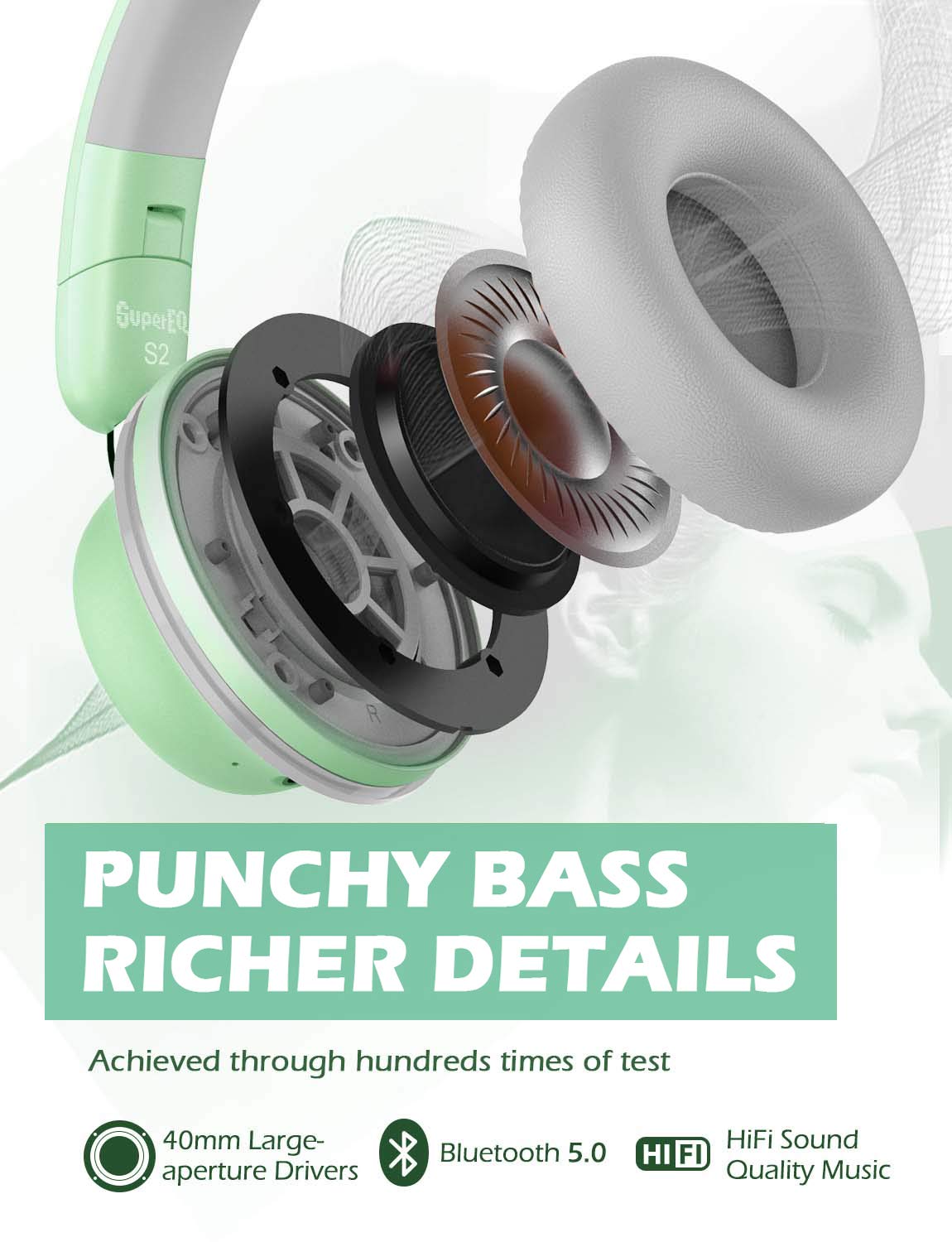 Active Noise Canceling Headphones, RCA Bluetooth 5.0 Headphones Over Ear Wireless Headphones with Mic, Foldable Soft Protein Earpads, 25Hrs Playtime for Travel Work TV PC Cellphone