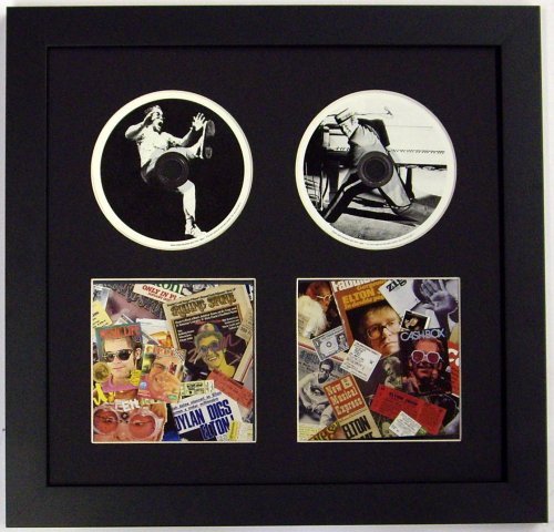 Double CD Frame and Double CD Booklet Frame-Frame 2 CDs- Featuring Black Mat Design Glass Front and Solid Wood Black Frame