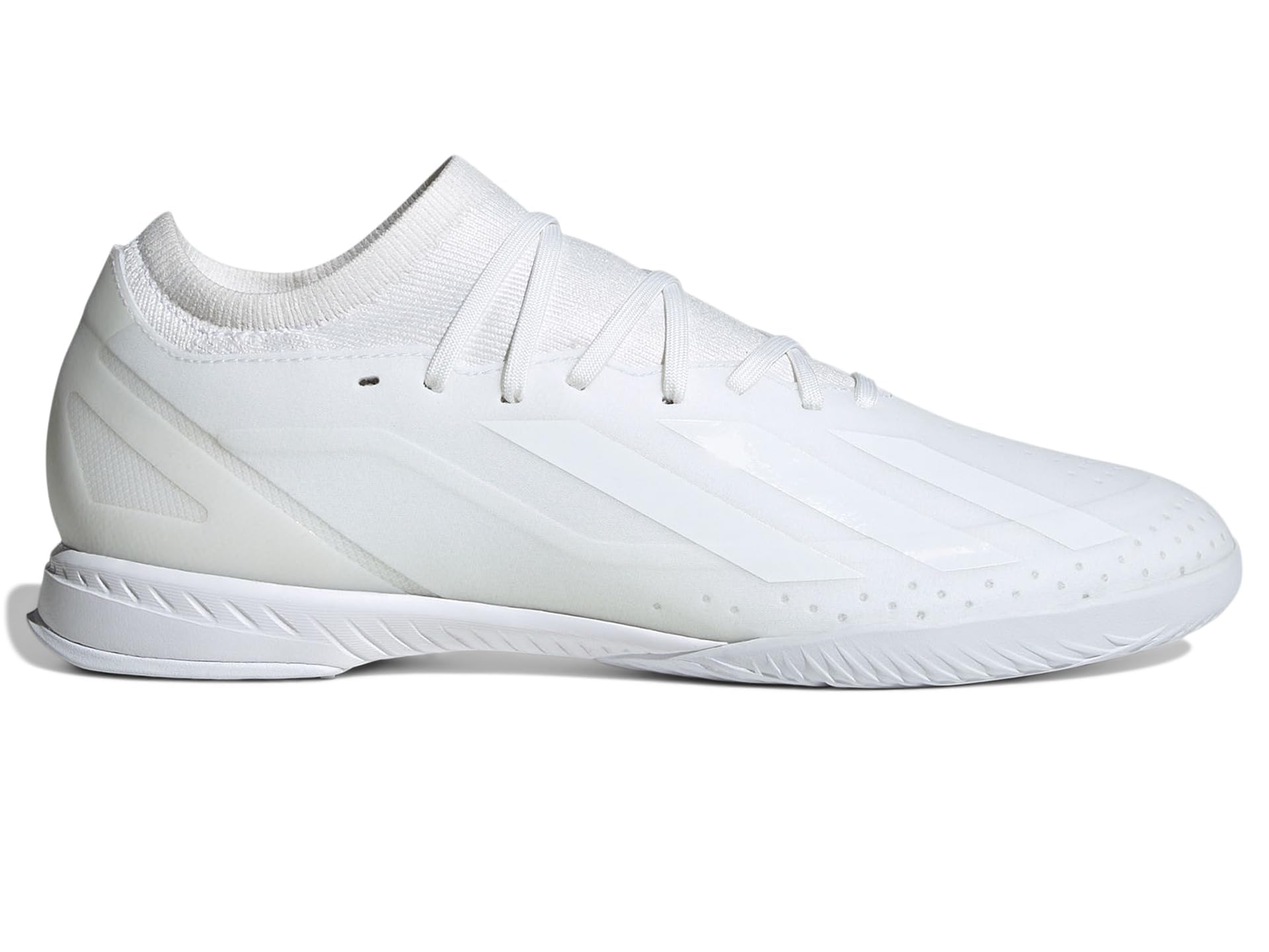 adidas Unisex X Crazyfast.3 Indoor Sneaker, White/White/White, 10.5 US Men