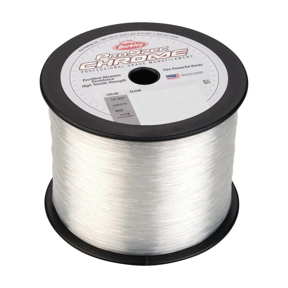 Berkley ProSpec® Chrome, Hi-Vis Yellow (ProSpec Chrome), 60lb | 27.2kg Monofilament Fishing Line, Suitable for Saltwater Environments
