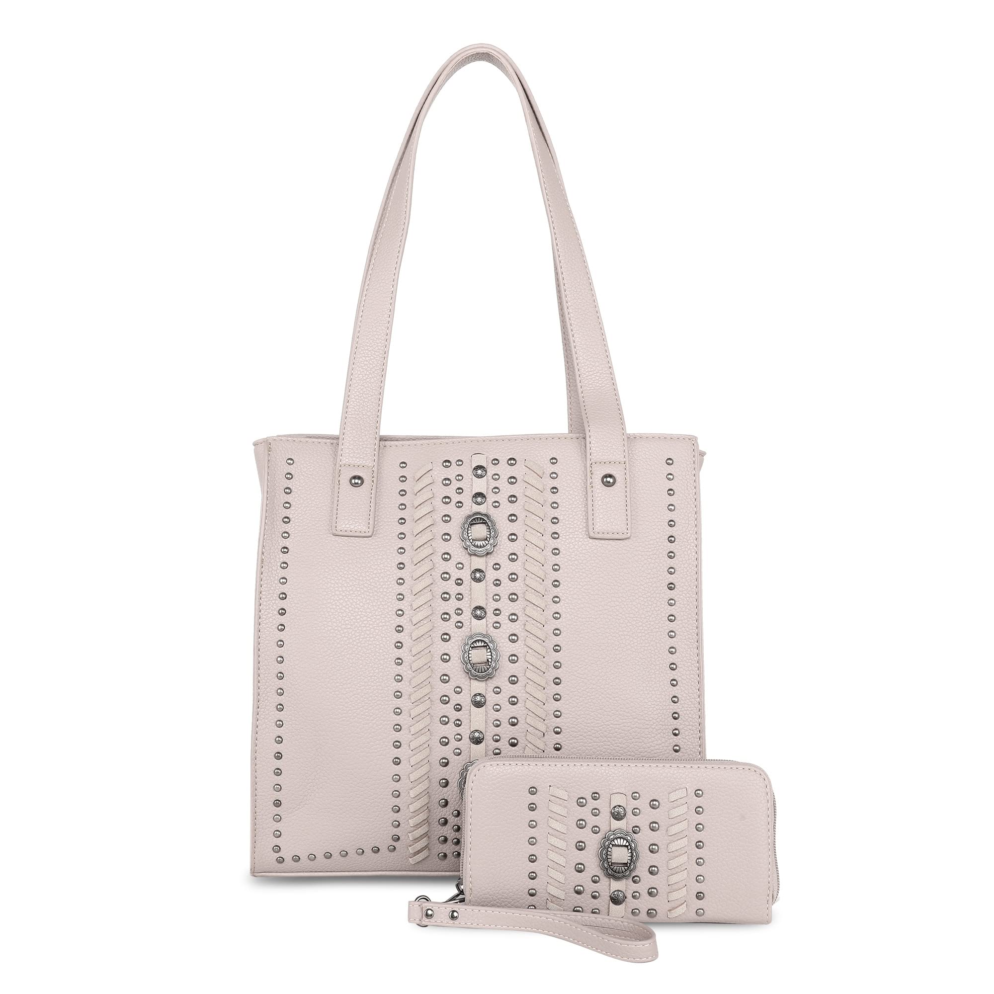 American Bling Tote for Women Large Purses and Handbag Western Shoulder Bag with Wallet AB-G7505BG+W