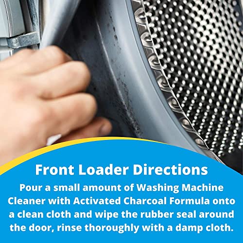 Carbona Washing Machine Cleaner with Activated Charcoal | Removes Odor-Causing Residues | Works in Standard & High Efficiency Washing Machines | 8.4 FL Oz, 1 Pack