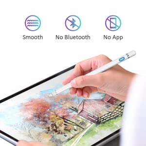 Active Stylus Pen Compatible for Touch Screens, Digital Rechargeable Stylish Pencil universal with Touch Function, Stylus pen for iPhone/iPad Pro/Air/Mini/iPhone/Android and Most Touch screens (Black)