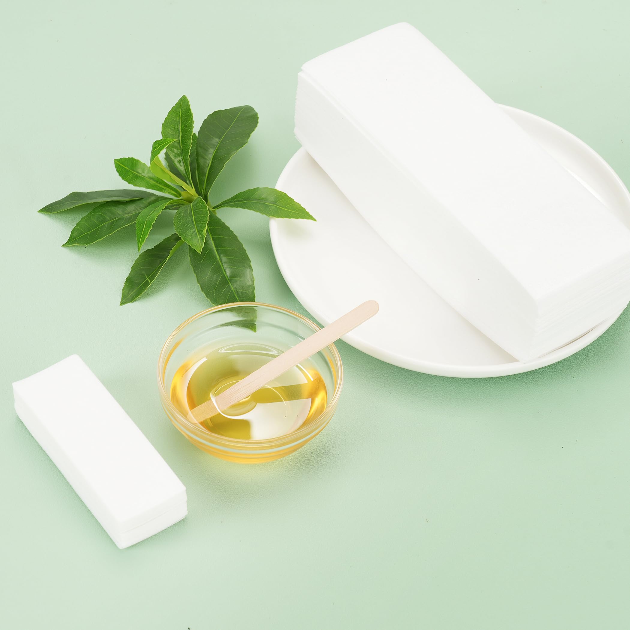 600-Count Non Woven Wax Strips, 2 Size Body and Facial Epilating Wax Strips Paper for Hair Removal, Beauty Waxing Strips for Leg Face Chest Back and Bikini