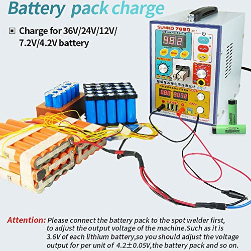 769D Pulse Spot Welder 0.35mm Lithium-ion Battery Welding Machine,Battery Spot Welder and Soldering Station Portable Pulse Welding Machine for Battery Pack 18650 14500 Lithium Batteries