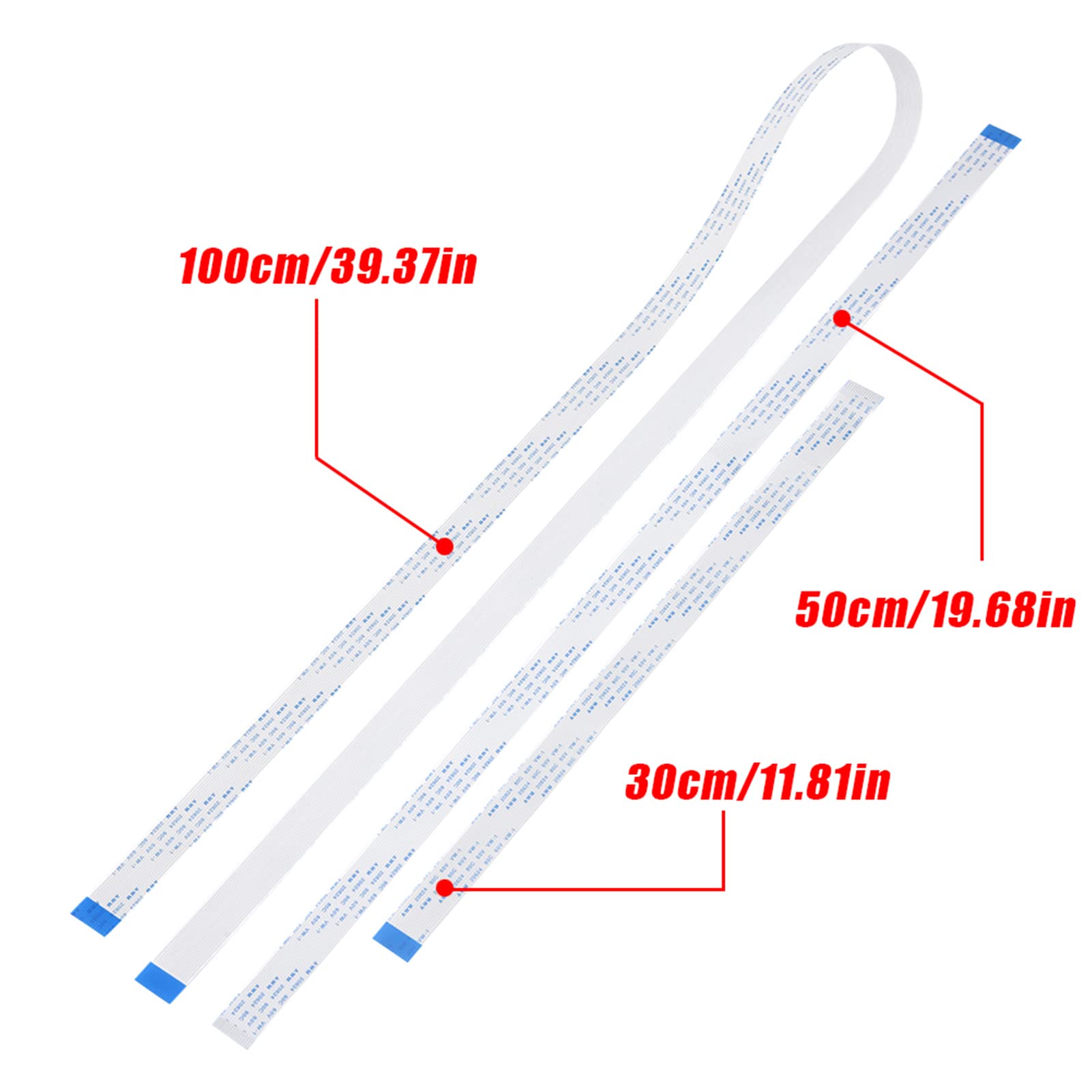 3pcs Set 15 Pin 30cm 50cm 100cm FFC Ribbon Flexible Flat Cable for Raspberry Pi Module Camera Ribbon Cable for tft50 pi cam ffc Ribbon Parameters Pin Number is 15 pins 3 F