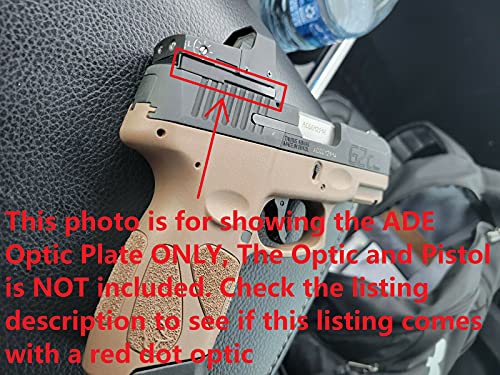 Ade Advanced Optics Crusader RD3-009 Red Dot Reflex Sight + Optic Mounting Plate for Taurus PT111 G2, Millennium G2, G2C, G3 with Original Rear Sight, PT140 G2, PT709, PT740, TX22 + Pictinny Plate