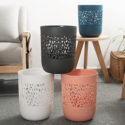 BESTonZON 1pc Kitchens L Durable Household Kitchen, Rooms Simple Office, Wastebaskets Office Wastebasket Containers Large Bedroom Bathroom Lid Without Bin Room White Cans Bathrooms Waste