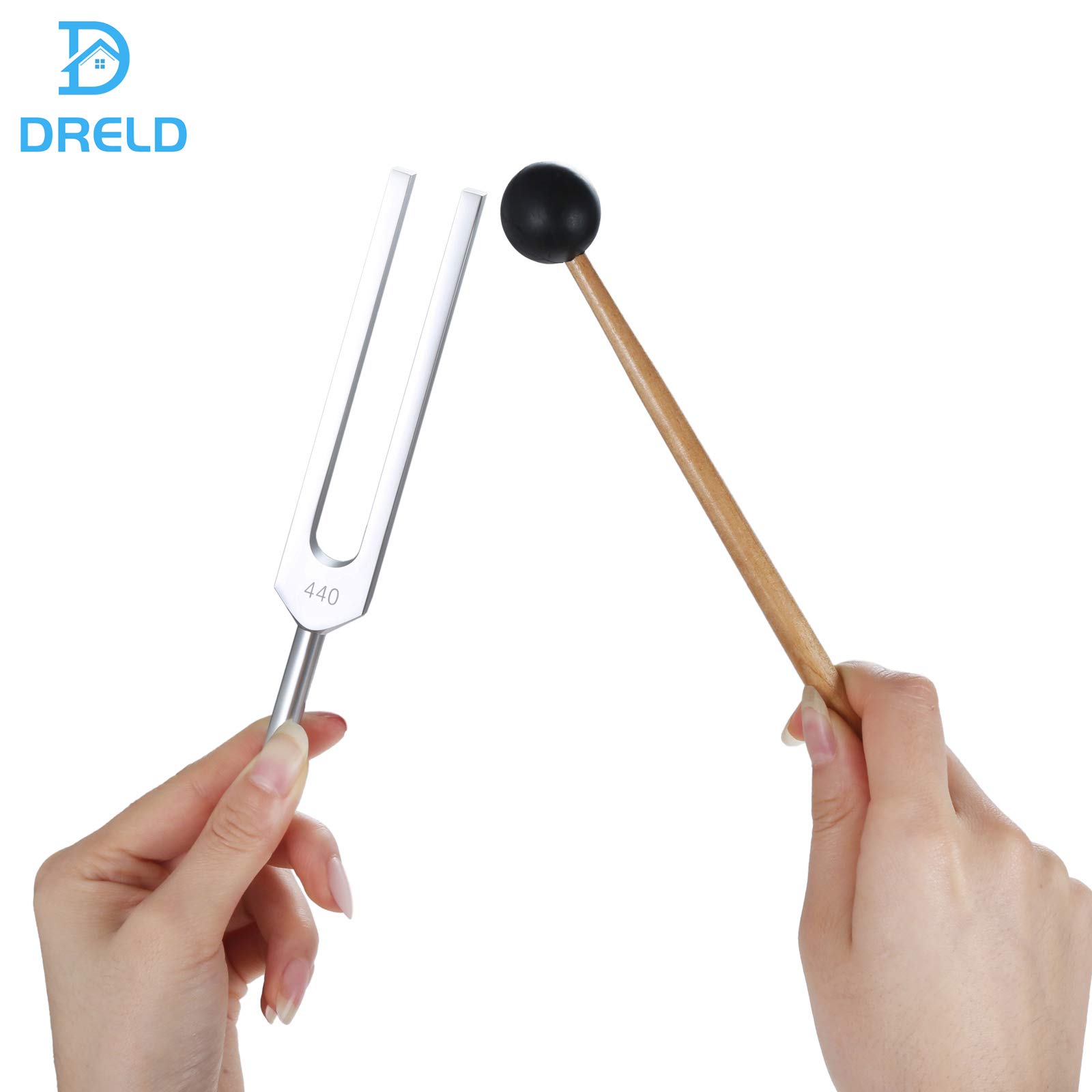 440 Hz Tuning Fork, A440Hz Tuning Fork with Silicone Hammer Bag for Violin Guitar Tuner Instrument, DNA Repair Healing, Sound therapy, Perfect Healing, Balancing, Healers, Vibration