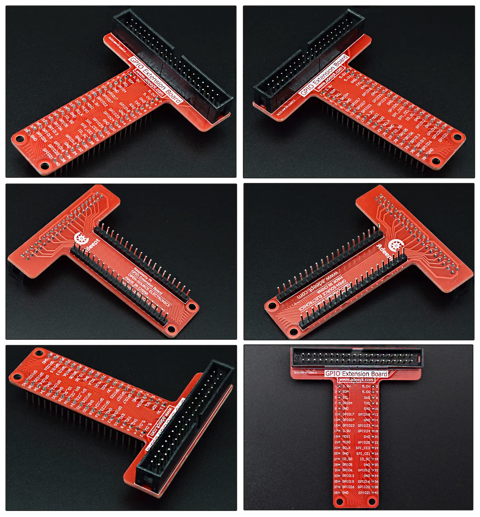 Adeept Raspberry Pi GPIO Breakout, T-Type GPIO Expansion Board +830 Points Solderless Breadboard+65pcs Jumper Cables +40pin Rainbow Ribbon Cable, Raspberry Pi GPIO Expansion Kit
