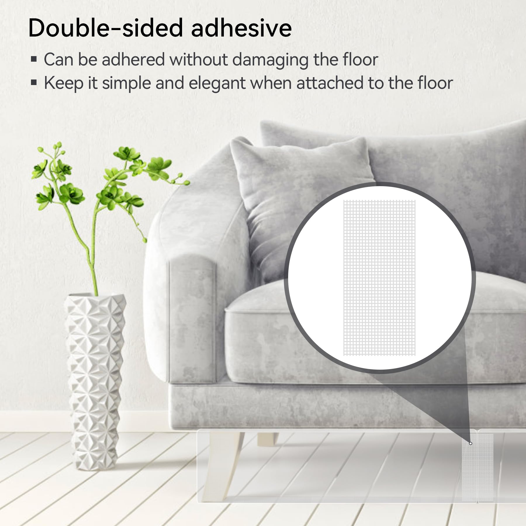 8 Pack Under Couch Blocker, 16in Long x 1.6in High Under Bed Blocker, Under Couch Guards with Cloth-Based Tape to Prevent Pets Toys from Getting Under Sofa Bed Furniture Gap
