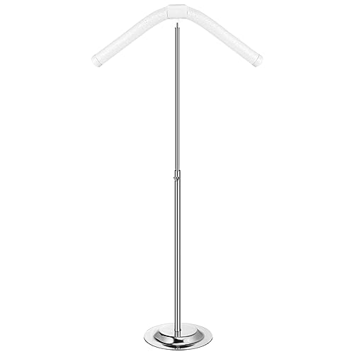 Amyhill Flexible Shoulder Stand Adult Adjustable T Shirt Display for Vendors Black Metal Clothes Hanger Rack Portable Hanging Clothing Display for Drying Iron Steaming Garment Coat Holder (1 Piece)