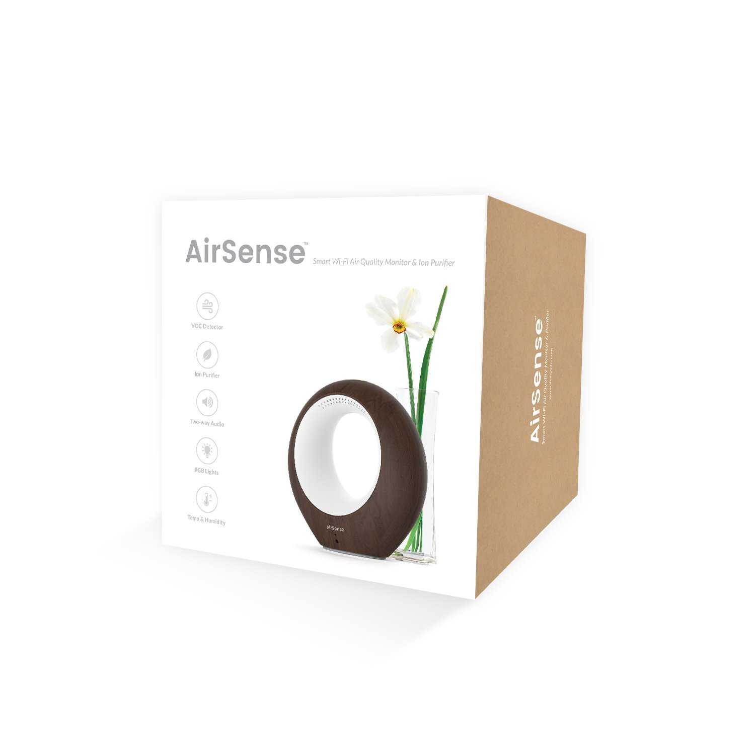 iBaby Airsense Smart Baby Audio Monitor, Temperature, Humidity & VOC Detector, Darkwood