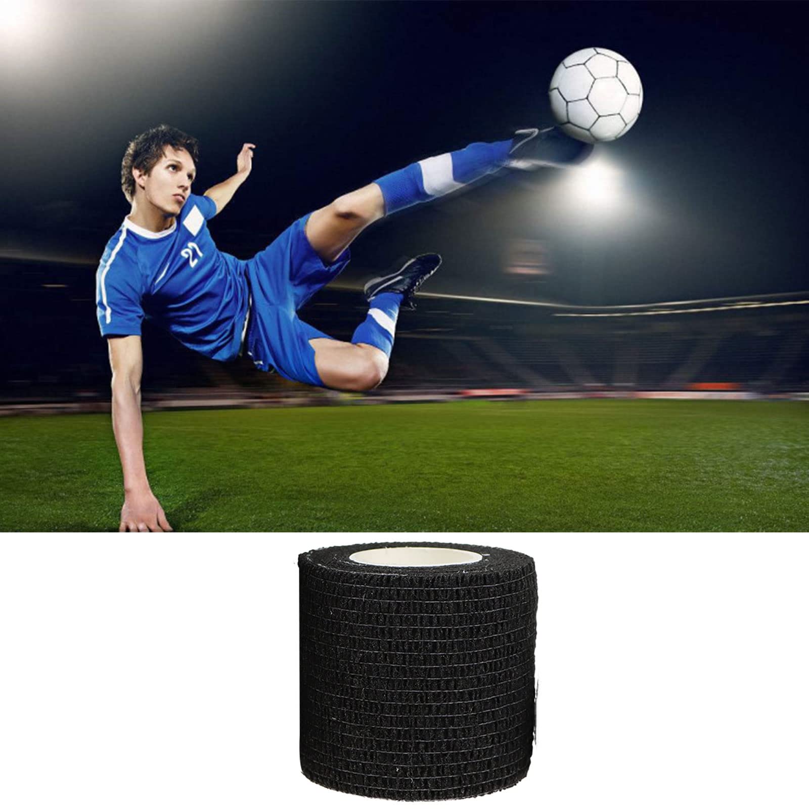 6 Pack 2" x 5 Yards Self Adhesive Bandage Wrap Breathable Elastic Bandage Tape Rolls for Sports Injury