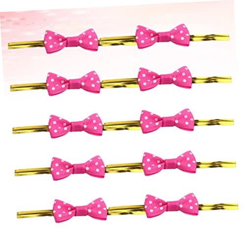Gift Bag Ties 100pcs Packaging Favor Bag Ties Metallic Cable Bow Ties Food Pack Gift Pack Food Sealing Tie Lollipop Cable Tie Candy Sealing Tape Rosy Lollipops Ties Tie