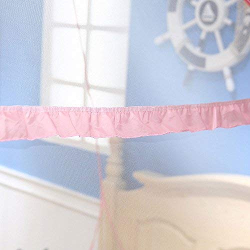 RuiHome Folding Pop-Up Mosquito Net Tent Zipper Bed Canopy for Kids Bedroom Dorm Outdoor Travel (39x79x39", Pink)