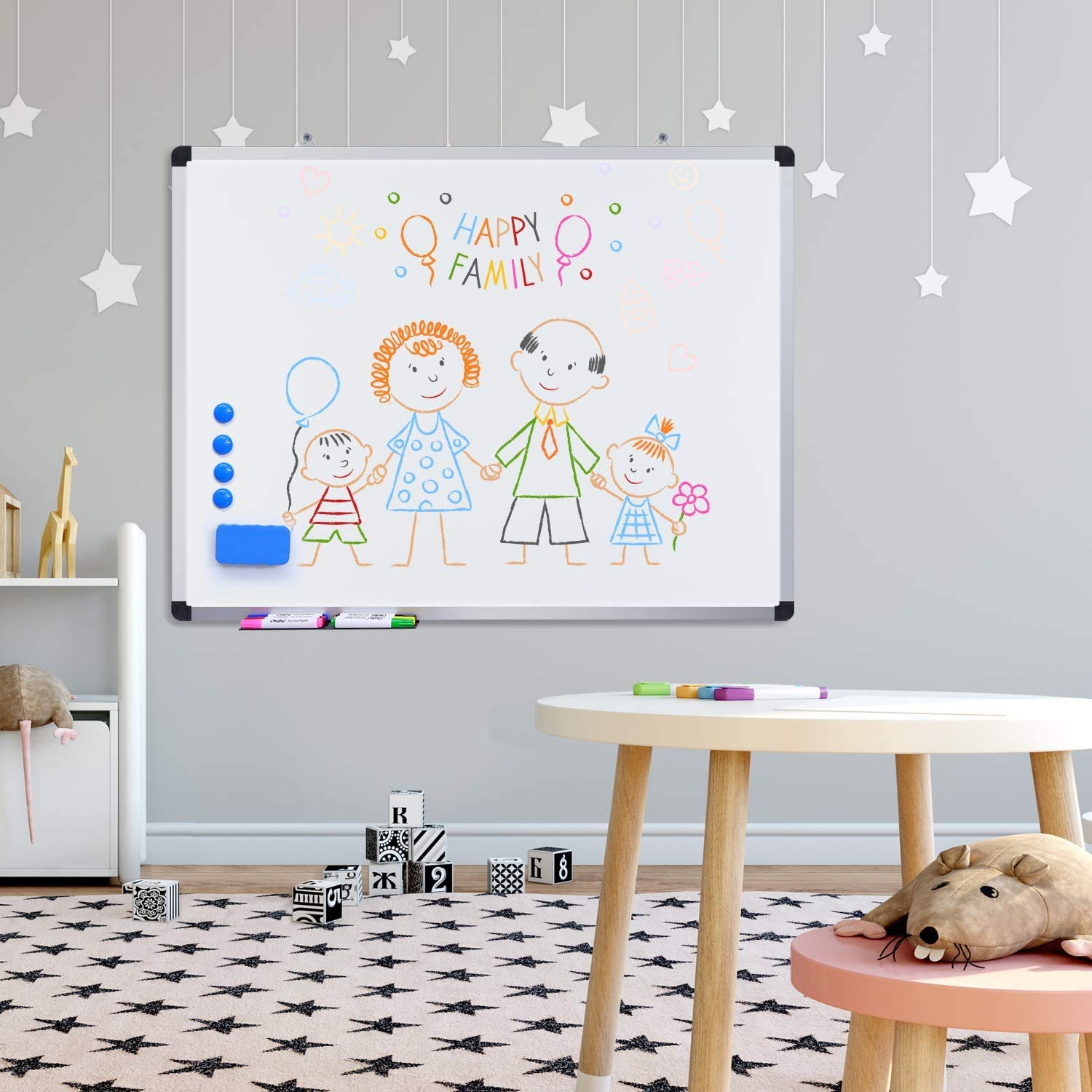 48" x 36" Dry Erase Board, Ohuhu Magnetic Large Whiteboard (1)