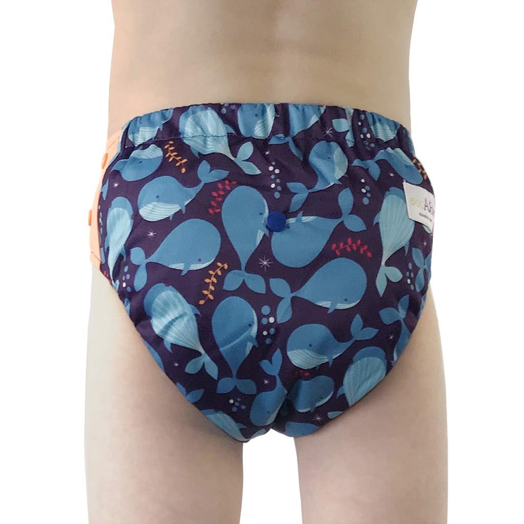 Hybrid Cloth Diaper - Reusable Training Pants, Swim Diaper, Special Needs Briefs, Fits from Baby up to 10 Years (Size 3, Rainbow)