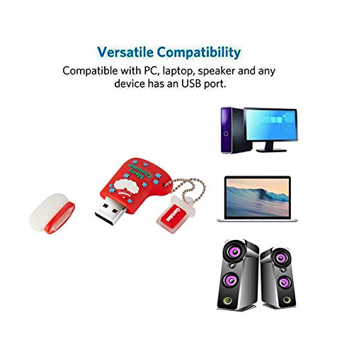 GARRULAX USB Flash Drive, 8GB/16GB/32GB USB 2.0 Memory Stick Data Storage Pendrive Creative Stocking Filler (16GB, Christmas Boots)