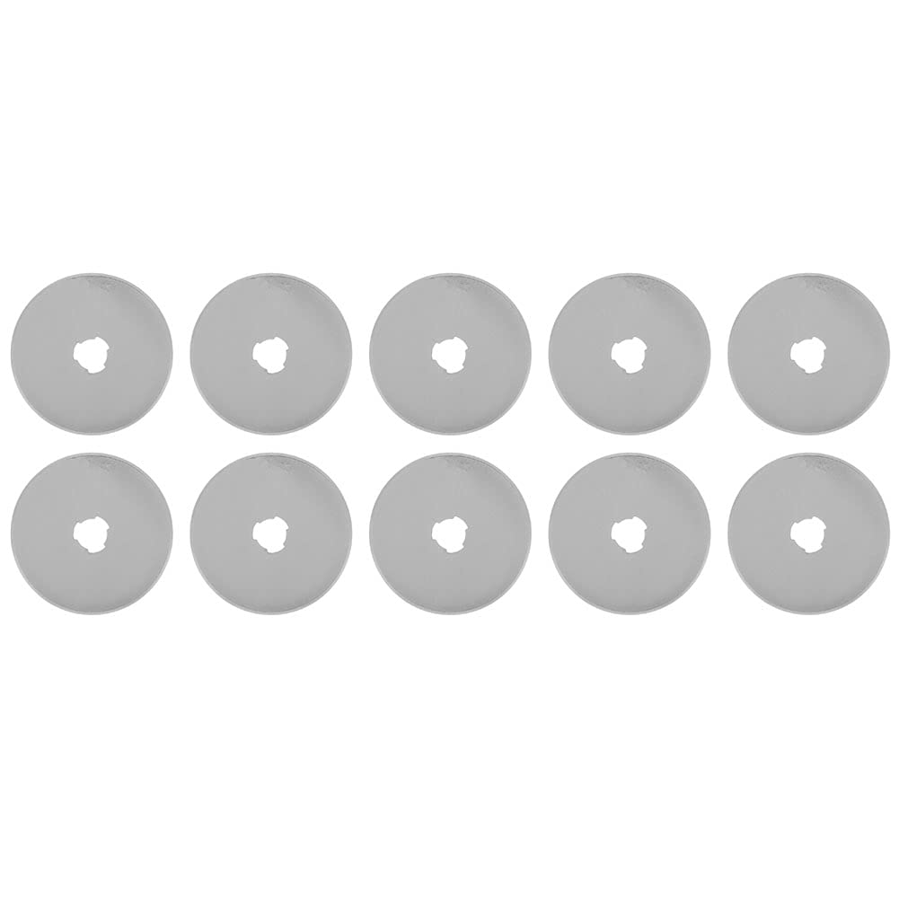 45mm Round Knife Blade Replacement Kit, SKS -7 Material, 6 Layers Fabric Cutting, Suitable for Paper, Fabric, Leather, Rotating Blade for Efficient Cutting