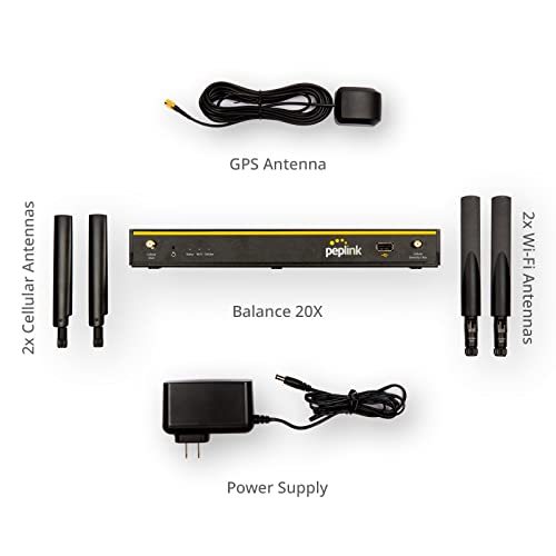 Peplink Balance 20X [CAT-4] | Futureproof Gigabit Dual WAN Router | LTE-A FlexModule Mini upgradable | Inclusive 1 Year PrimeCare Warranty | BPL-021X-LTE-US-T-PRM