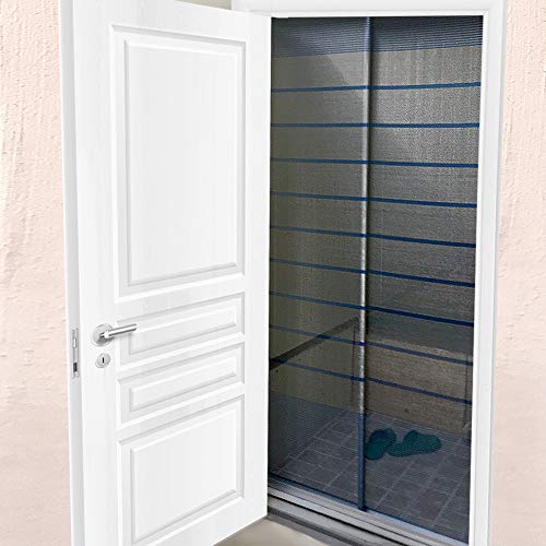 Custom Cut to Size,[ Grey,Embedded, W 40 xH 83 (inch)], Aluminum Retractable Front Screen Door net,Fiberglass mesh with alumium, Mosquito Screens I Bug Net for Doors