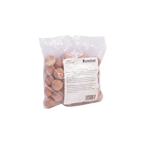 CedarFresh 17840-1 Red Cedar Wood Balls | Freshen and Protect Closets | 40-Pack