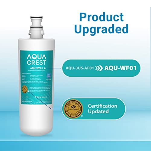 AQUA CREST 3US-AF01 Under Sink Water Filter, Replacement for Standard FiltreteĀ® 3US-AF01, 3US-AS01, Aqua-Pure AP Easy C-CS-FF, WHCF-SRC, WHCF-SUFC, WHCF-SUF, NSF/ANSI 42 Certified, Pack of 3