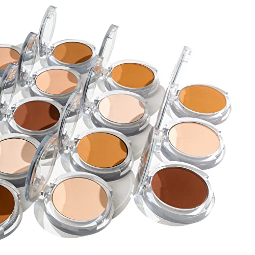 PUR Beauty 4-in-1 Pressed Mineral Makeup Powder Foundation with SPF 15 - Concealer & Finishing Compact Pressed Powder for Face - Buildable Medium to Full Coverage Foundation Powder (Light Porcelain)