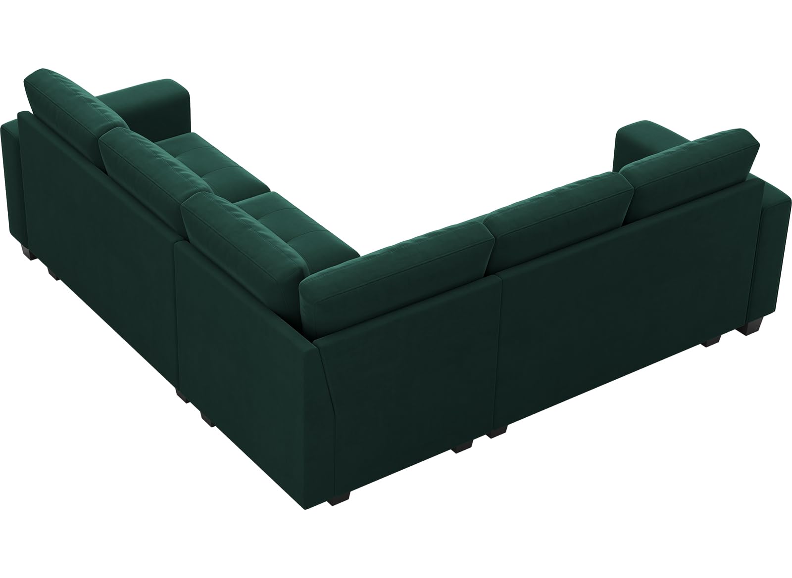 Belffin Velvet Modular Sectional Sofa Convertible Sectional Sofa Couch with Reversible Chaise L Shaped 4 Seater Corner Sofa Couch Green