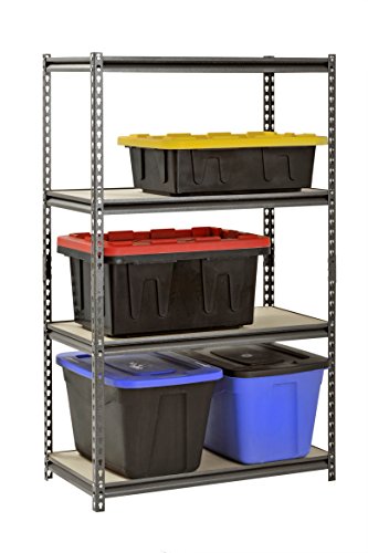 Muscle Rack UR361860PB4P-SV Silver Vein Steel Storage Rack, 4 Adjustable Shelves, 3200 lb. Capacity, 60" Height x 36" Width x 18" Depth