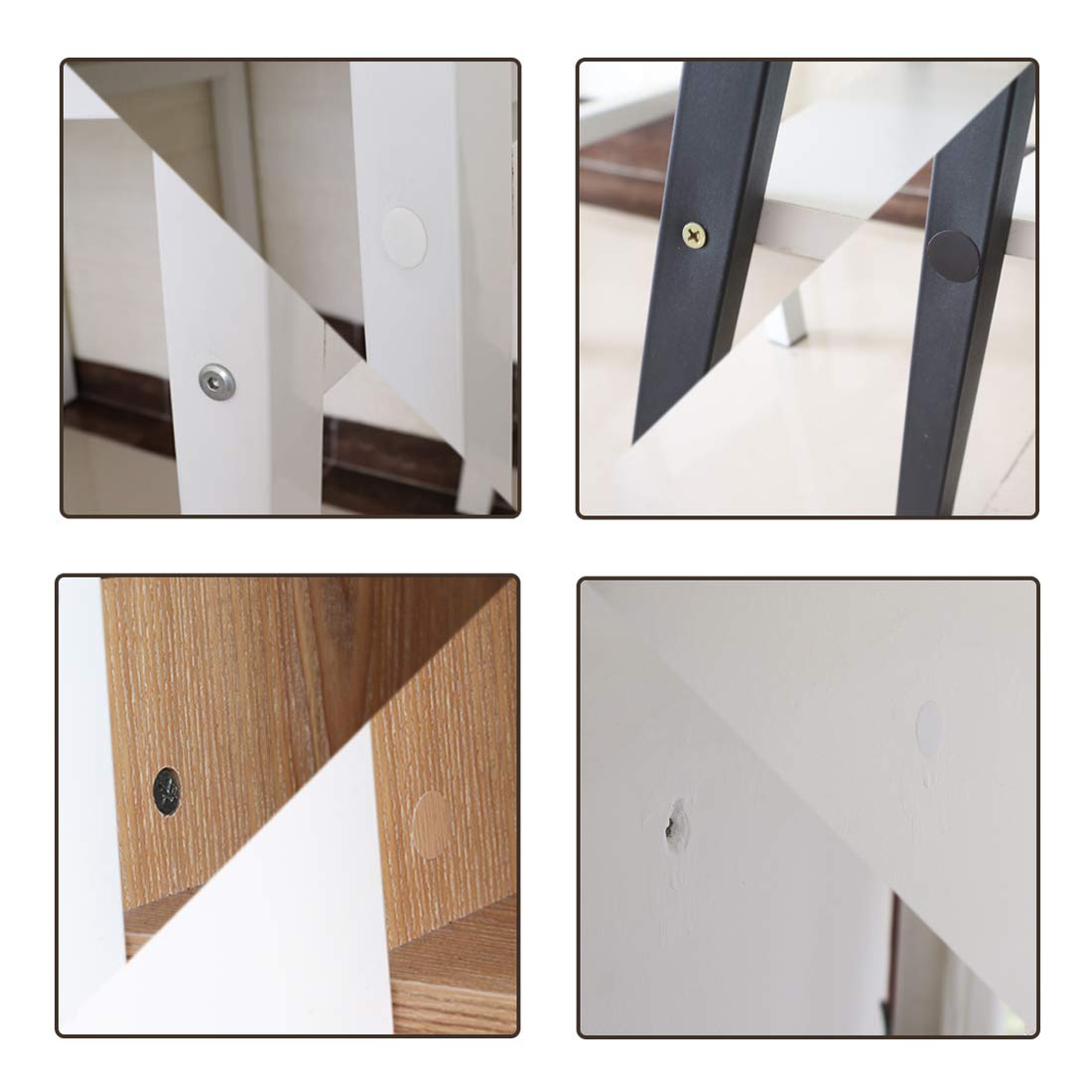 VictorsHome Self-Adhesive Screw Hole Stickers PVC Cover Caps Dustproof for Wooden Furniture Cabinet 21mm 2 Sheets/108 Pcs Maple